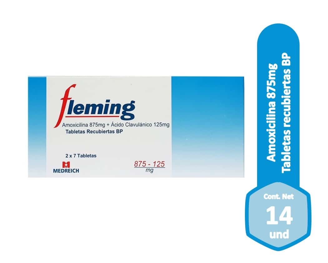 AMOXICILINA+AC.CLAVULANICO 875+125MG(FLEMING) X 14 TAB - Novafarmawimer