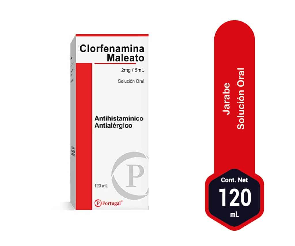 CLORFENAMINA MALEATO 2MG/5ML SOL.ORAL X 120 ML - Novafarmawimer