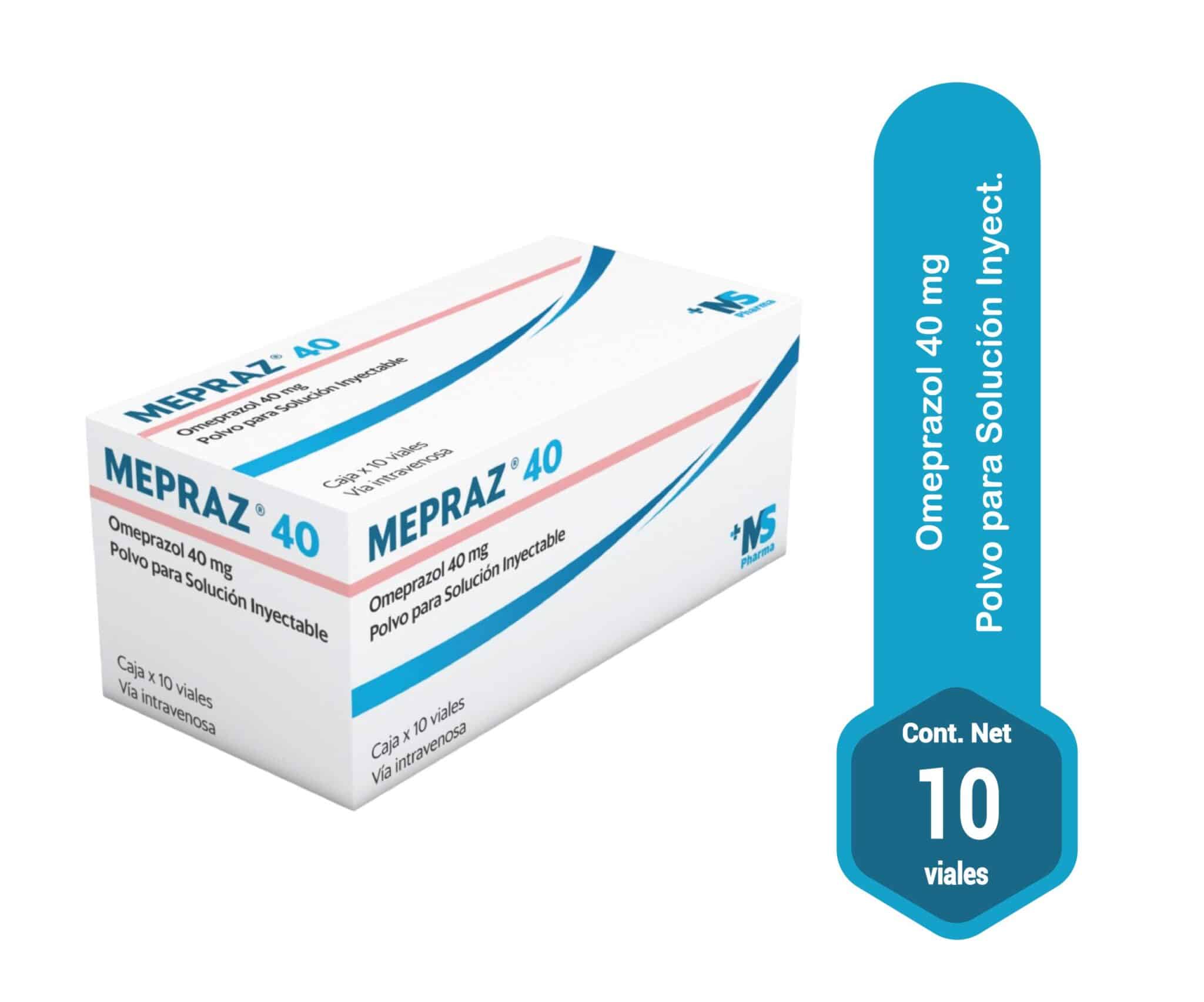 OMEPRAZOL 40MG(MEPRAZ) VIA INTRAVENOSA X 10 VIALES - Novafarmawimer